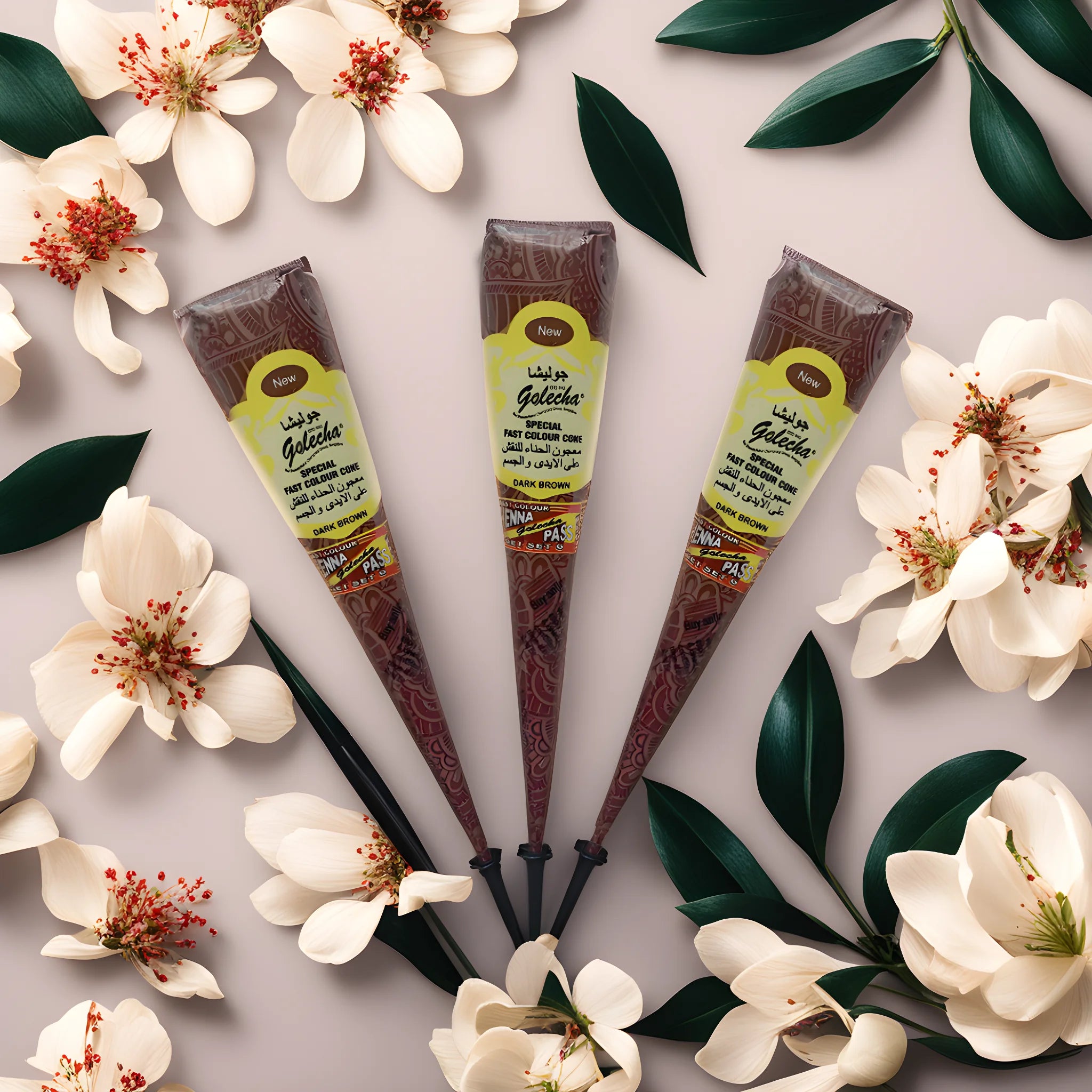 Henné Marron Foncé - Lot de 3 Cônes – HennéBeauty